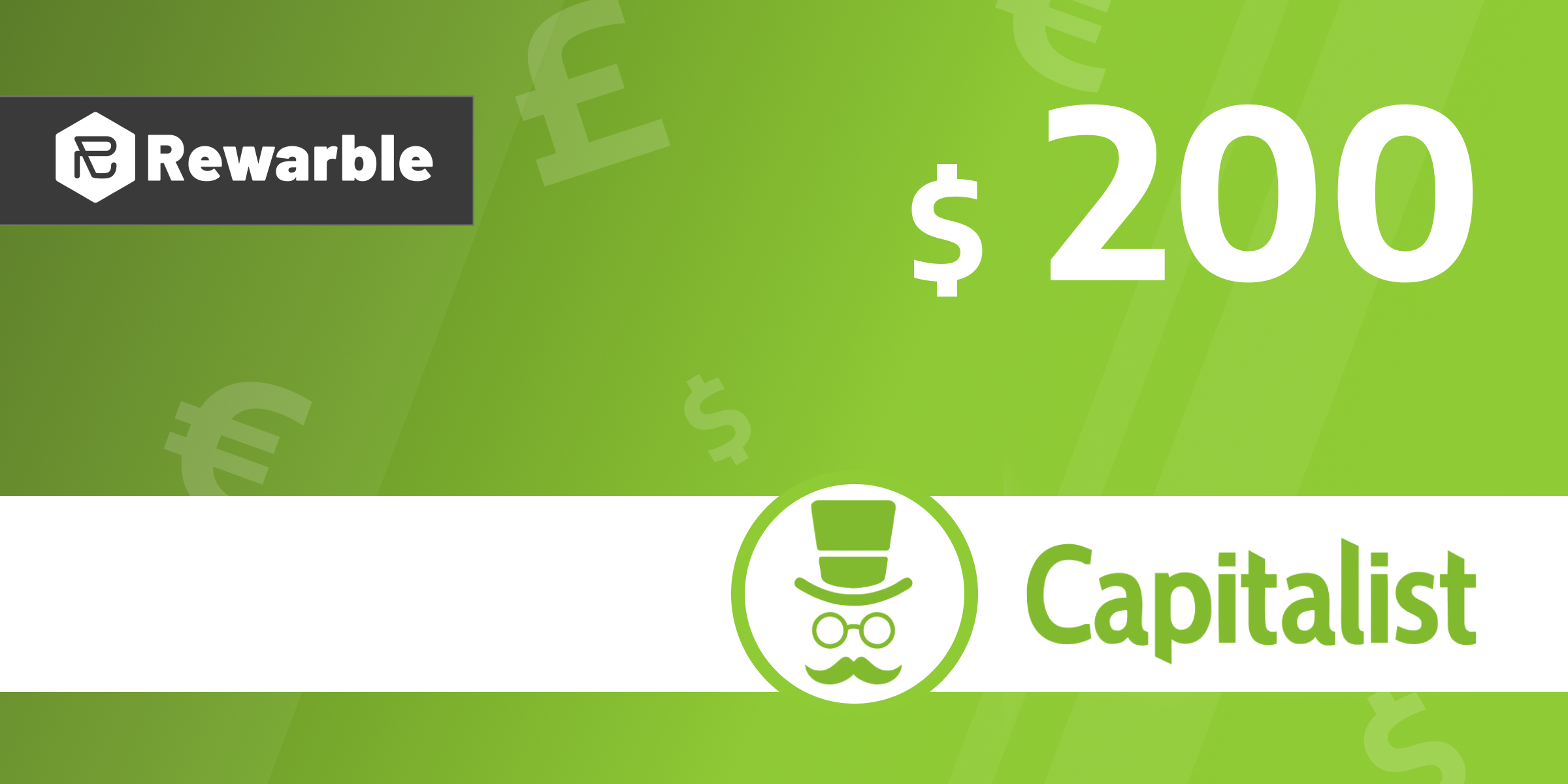 Comprar Capitalist $200 Gift Card (Global) Melhor Preço | SmartCDKeys